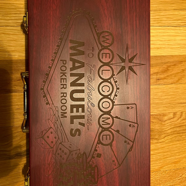 Personalized Poker Gift Set, Custom Engraved Poker Game Box, W/poker ...