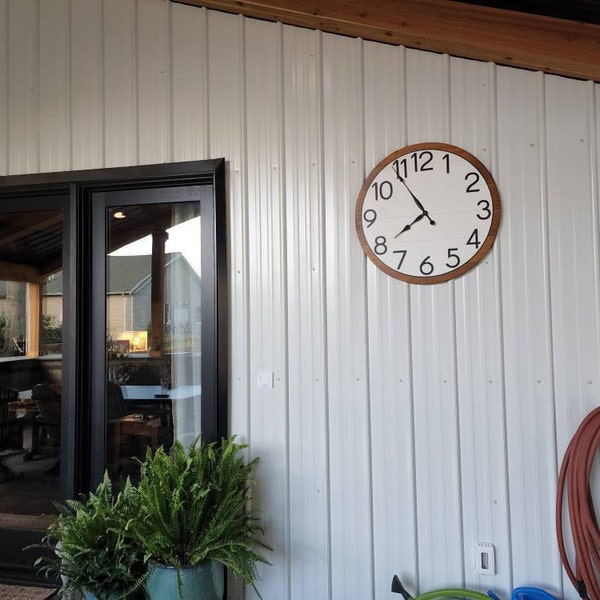 The Madi Farmhouse Clock - Rustic Clock - Over Sized Wall Clock - Big ...