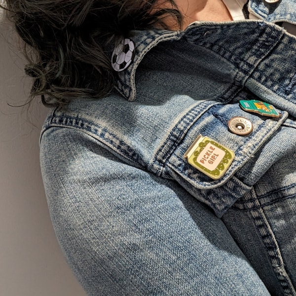 Pickle Girl Hard Enamel Pin, Brooch/badge for Pickle Lovers - Etsy