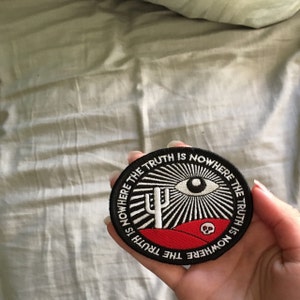 The Truth is Nowhere Patch. All Seeing Eye Embroidered Iron on ...