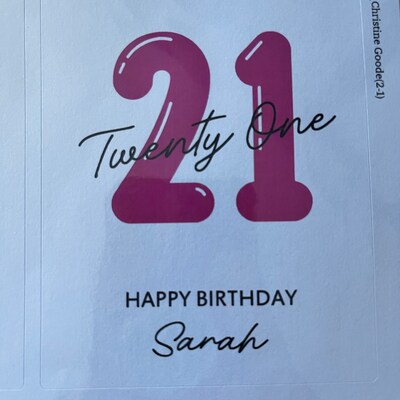 Custom 21st Birthday Wine Label/funny Birthday Gift/happy Twenty One ...