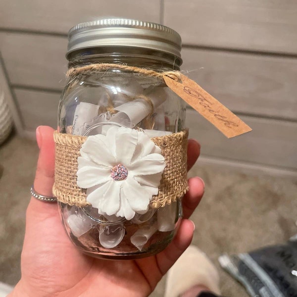 Gods Blessing Bible Verses in Iridescent Glass Jar; Inspirational ...