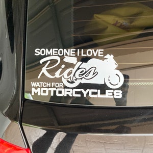 Lady Biker Riding Vinyl Decal - Etsy