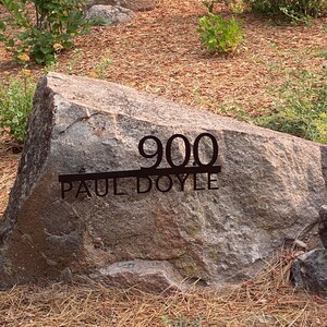 Custom Metal Address Sign for Rock Personalized Custom - Etsy