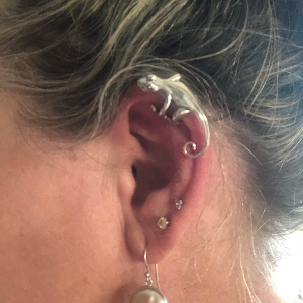 Ear Cuff Ear Wrap Lizard Earring Gecko Ear Cuff Bronze Lizard Jewelry ...