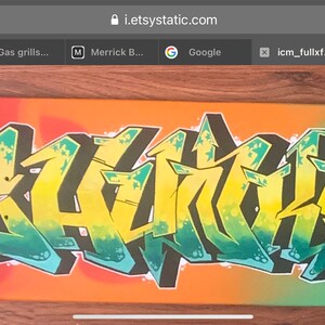 Graffiti Letters on Money Cash Dollar Bill. Personalized - Etsy