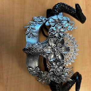 Blue Masquerade Maskvenetian Masquerade Mask Metal Maskball - Etsy