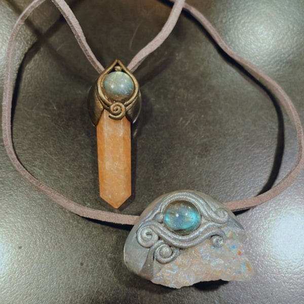 Pleiades Constellation Jewelry. Labradorite & Angel Aura Quartz ...