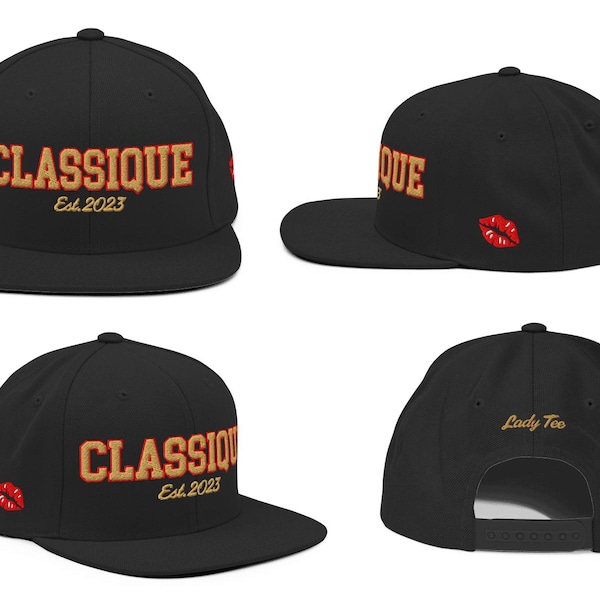 Custom Two Tone Hat Embroidered Custom Snapback Varsity Font Hat Custom ...