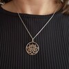 Gold Plated on Silver Torus Silver Necklace Sacred Sacred Geometry ...