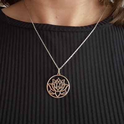 Gold Plated on Silver Torus Silver Necklace Sacred Sacred Geometry ...