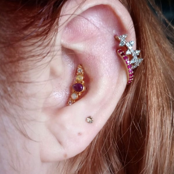 Natural Brown Diamond Stud in 14K Solid Gold, Cognac/champagne Diamond ...