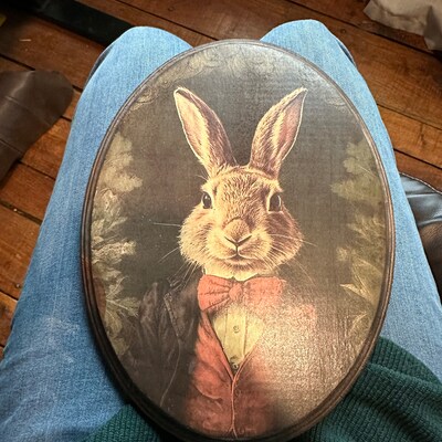 Mr Rabbit Victorian Portrait Vintage Style Cottagecore Animal Wall Art ...