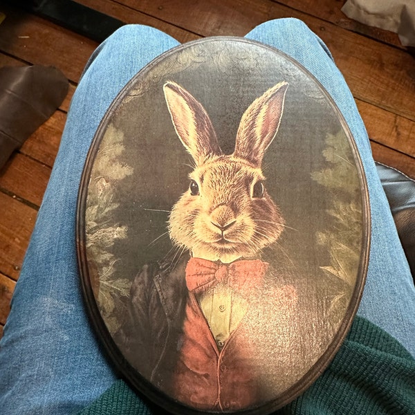 Mr Rabbit Victorian Portrait - Vintage Style Cottagecore Animal Wall ...