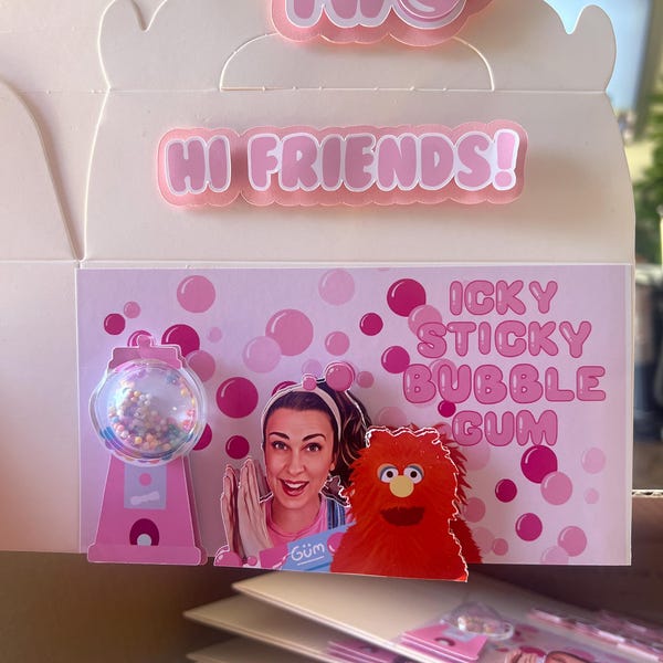 Miss Rachel Icky Sticky Bubblegum Favor Box | Sing-along Party Favors ...