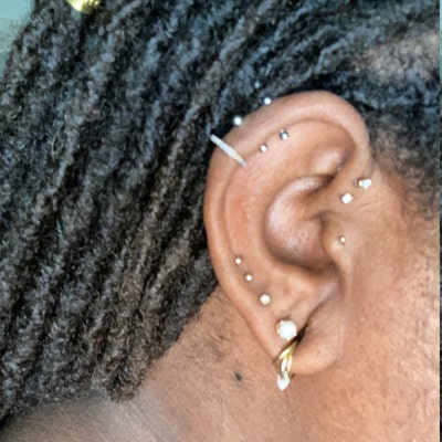 14K Yellow Gold Ball Push Back Studs Tiny Earring Stud Dainty Ball Stud ...