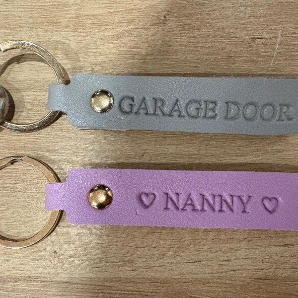 Personalised Keyring, Vegan Leather, Keychain, Key Fob, Birthday Gift ...