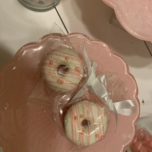 12 Pink Princess Pearl Mini Donuts Doughnut Wedding Birthday Bridal ...