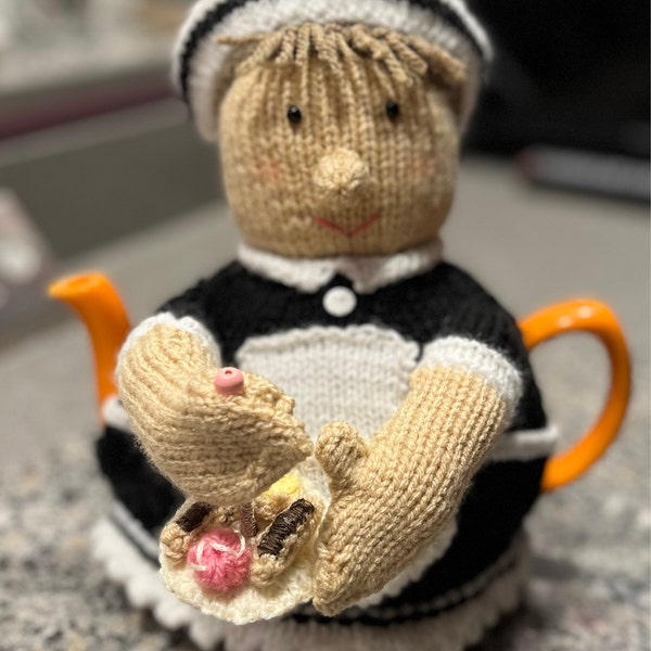Tea Cosy Knitting Pattern. PDF Digital Download. Betty the Waitress Tea ...