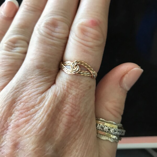 Thumb Ring - Tricolor Ring - Infinity Design - Interlocking Swirls ...