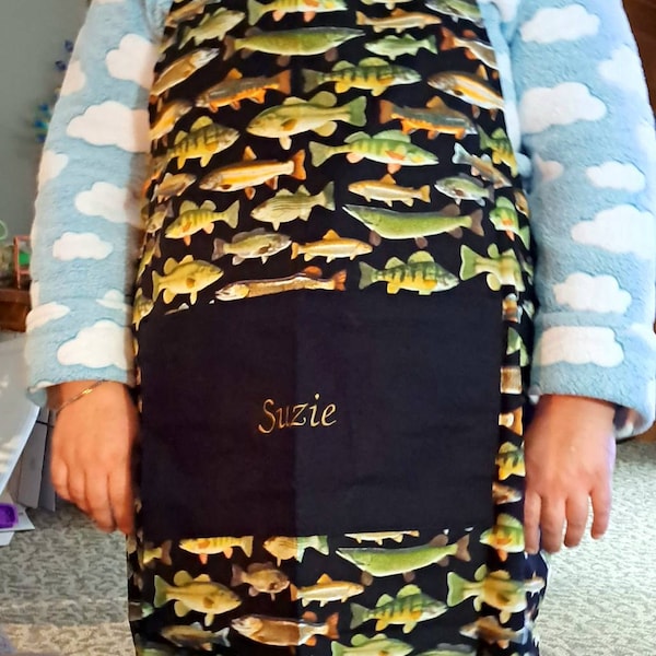 School Buses and Crayons Art Themed Adult Apron With Crayon Pocket ...