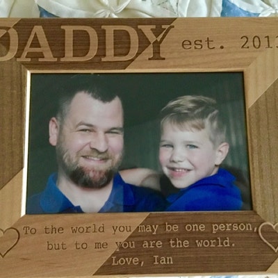 Personalized Daddy Picture Frame, to the World, Daddy Fathers Day ...