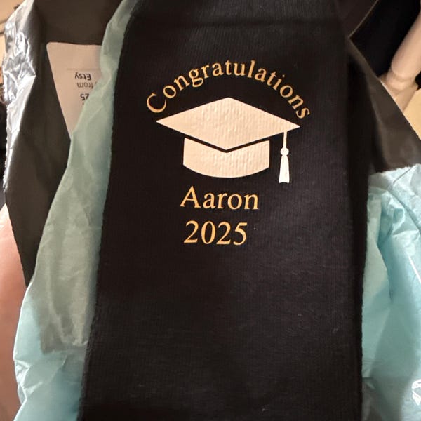 Graduation Socks - Personalised Graduation Socks - Choice of University ...