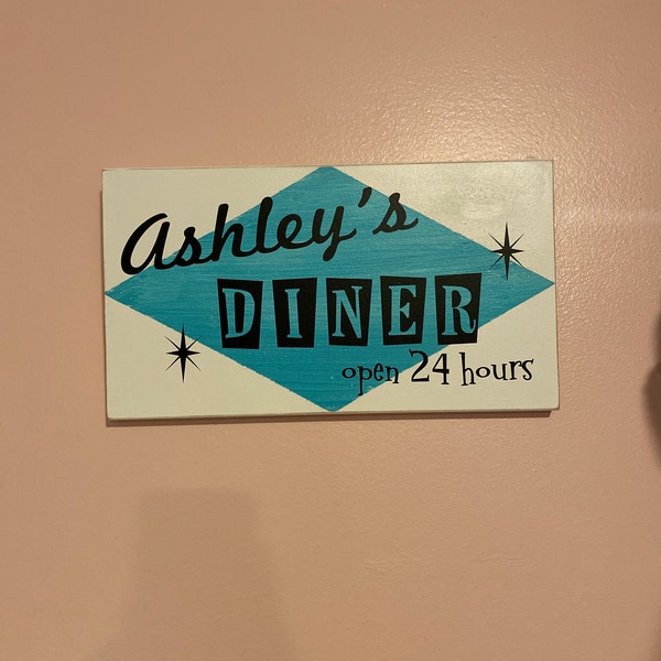 Custom Diner Sign - Retro Diner - Moms Diner Sign - Diner Decor ...