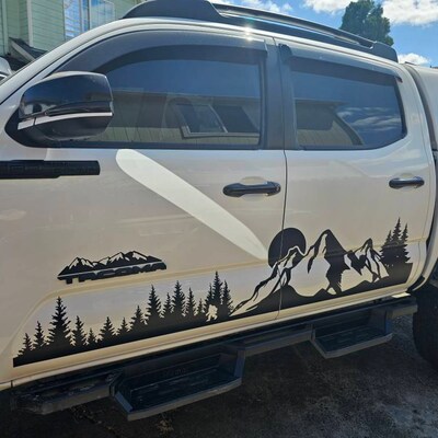 Enhance Your Ride With a Sasquatch Mountain Vinyl Decal Featuring Trees ...