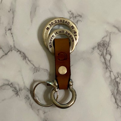 Custom Coordinates, Personalized Coordinate Keychain, Personalized Bar ...