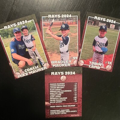 Baseball Trading Card Custom Printed Trading Card Personalized Baseball ...