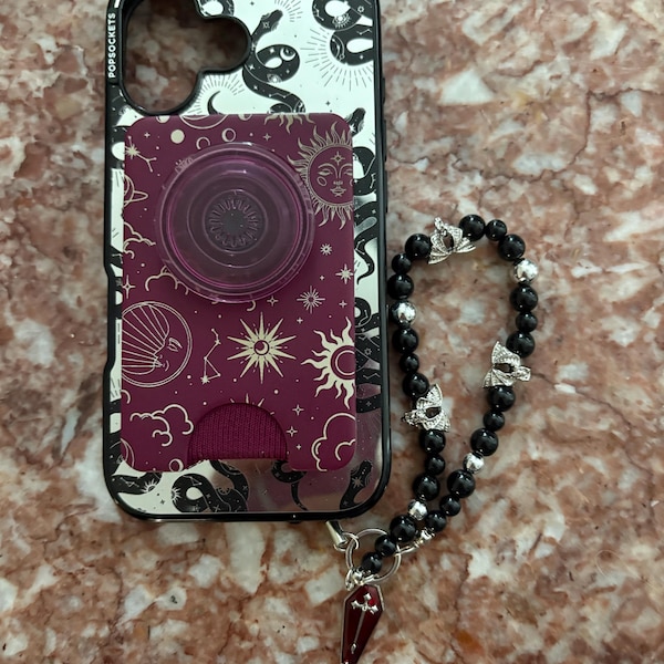 Small Vampire Bat and Coffin Mobile Cell Phone Charm Accessory Strap ...