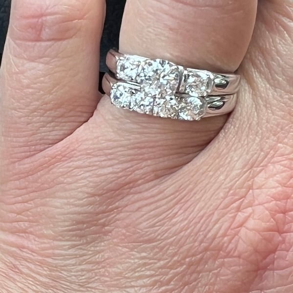 1880's Estate Edwardian Engagement Bridal Set, 2.00ct Diamond ...