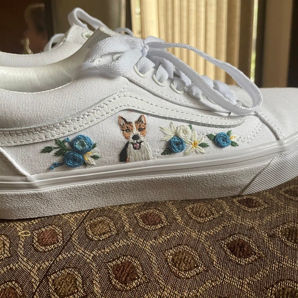 Custom Wedding Pet/embroidered Sneakers/custom Vans Name and Date ...