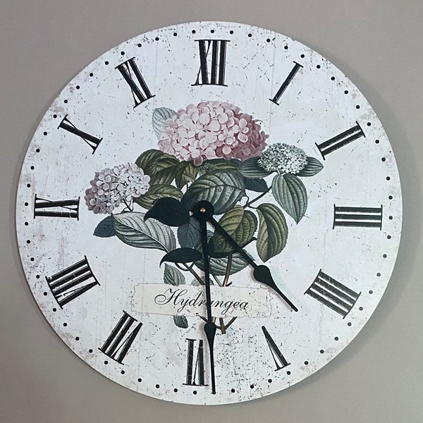 Hydrangea Clock - Etsy