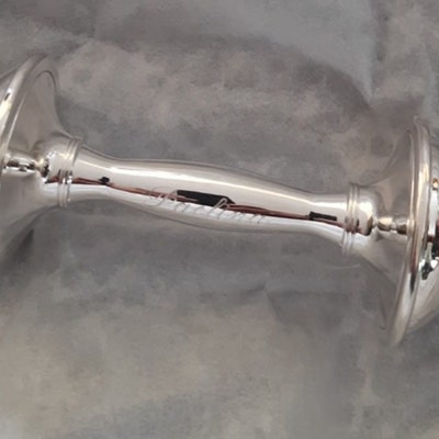 Personalised Silver Plated Rattle, Engraved Christening Gift ...