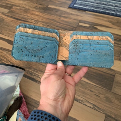 Blue Cork Wallet / Men's Cork Wallet / Men's Wallet / Cork Wallet ...