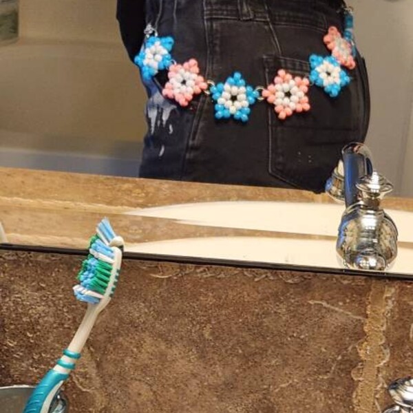 Trans Flag Kandi Star Belt Chain - Etsy