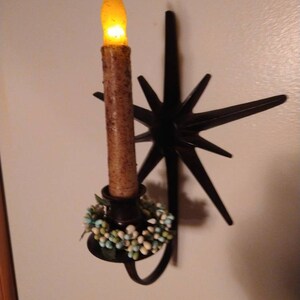 PRIMITIVE PIP BERRY Candle Rings Country Decor Small Burgundy - Etsy