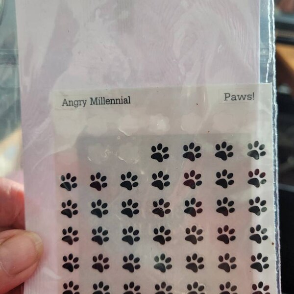 Small Paw Print Stickers | Paw Print Sticker | Paw Planner Sticker Clear - Etsy