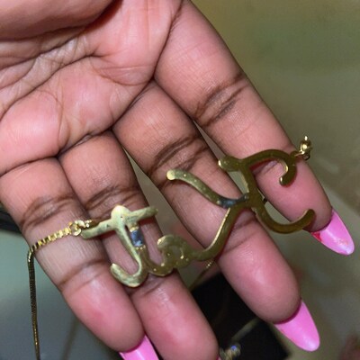 Icy Name Necklace With Cuban Link Chain,personalized Letters Pendant ...