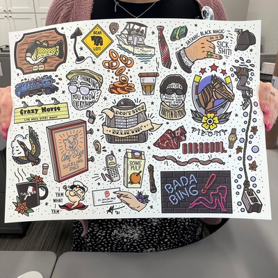 The Story so Far Traditional Tattoo Flash Art Print Under Soil and Dirt ...