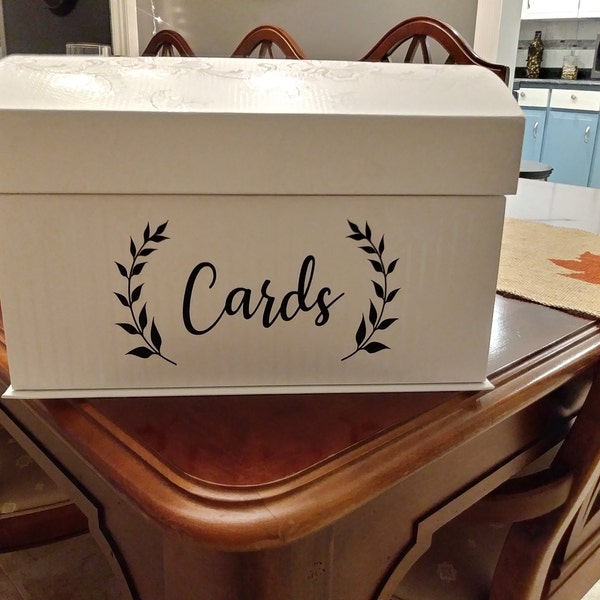 Cards With Wreath Leaves Decal - Card Box Decal for Party Events ...