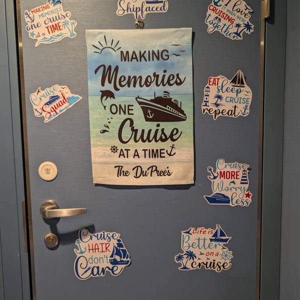 Magnetic Cruise Ship Door Decoration Banner, Personalized Anniversary ...