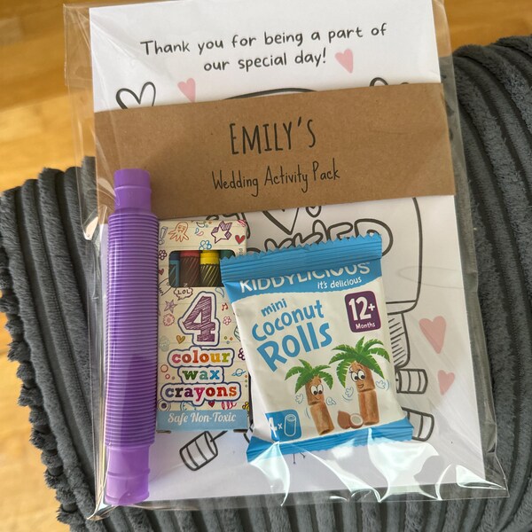 Personalised Pre Filled Wedding Activity Pack for Kids, Kids Wedding ...