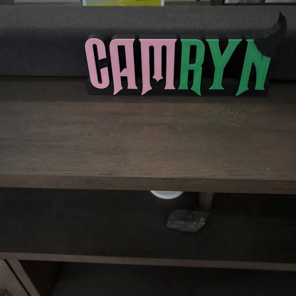 3D Printed Wicked Style Custom Name Plate - Etsy