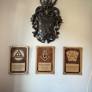 Masonic Past Master Plaque Custom Wood Engraved - Etsy