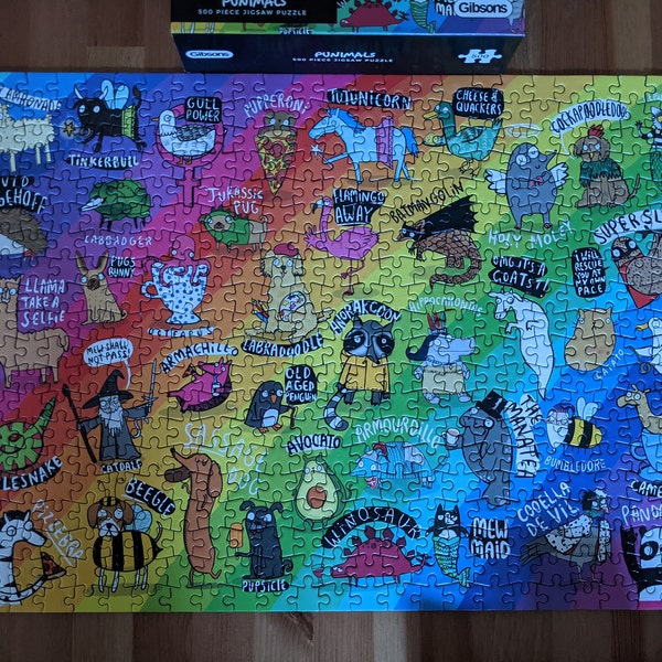 Punimals Animal Jigsaw Rainbow Jigsaw Pun Jigsaw Funny Jigsaw Katie ...
