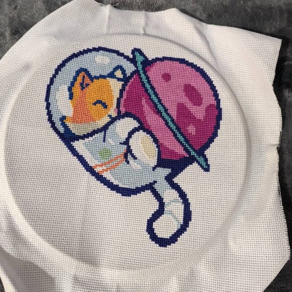 Astronaut Cat Cross Stitch Pattern PDF - Instant Download - Space Love ...