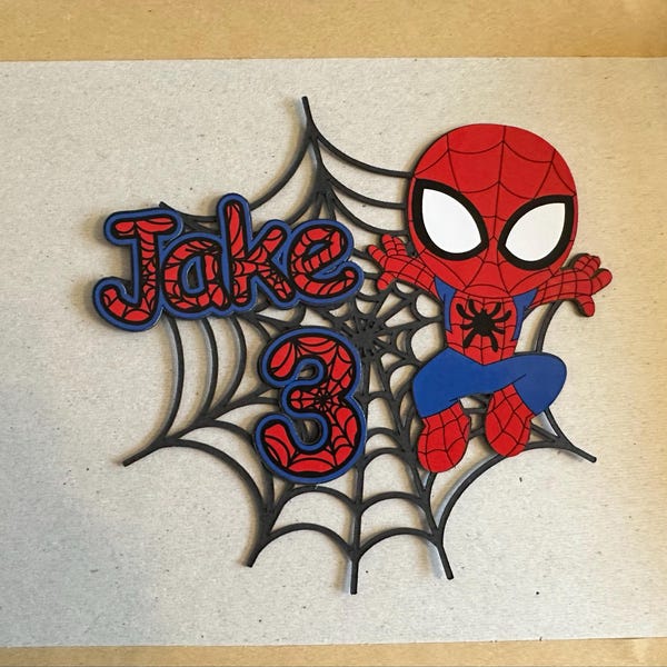 Spin - Spidey Inspired Cake Topper, Print at Home, DIY, Last Minute ...